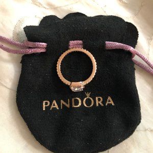 Pandora | Jewelry | Genuine Pandora Rose Square Sparkle Halo Ring ...